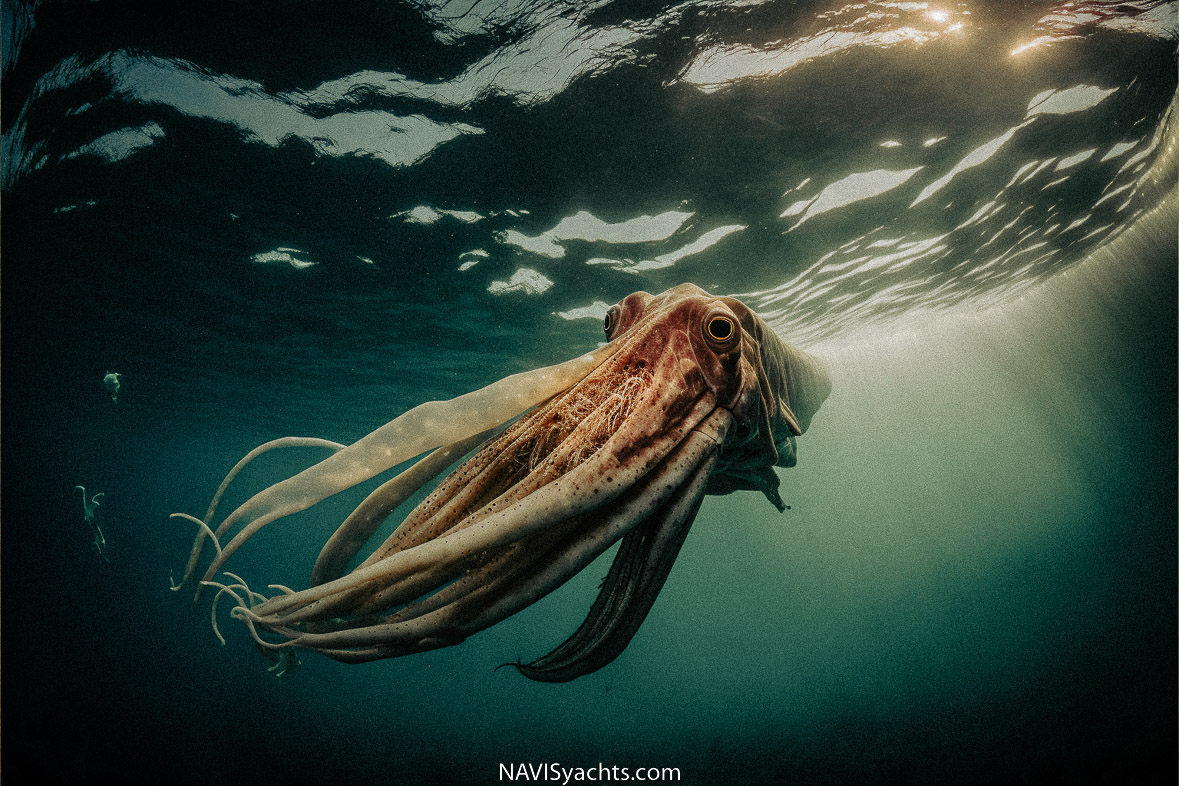 Live Giant Squid